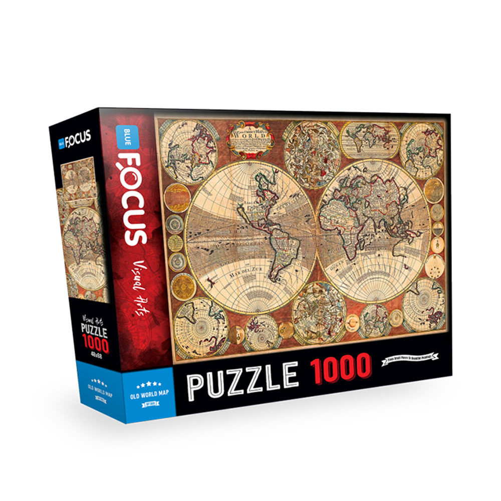 Blue Focus Puzzle 1000 delova Stara mapa sveta
