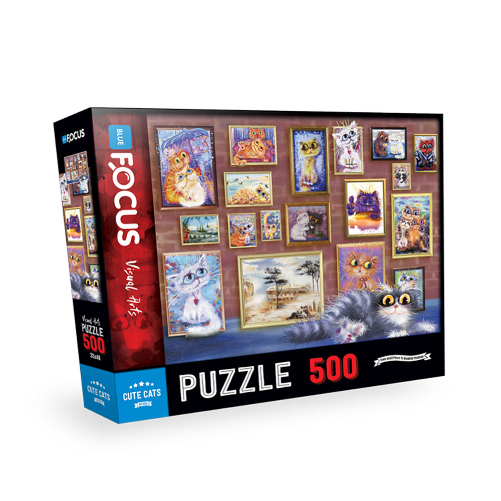 Blue Focus Puzzle 500 delova Simpatične mace