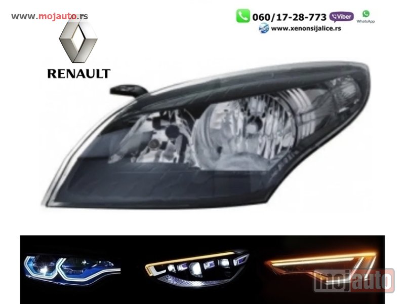 Staklo fara staklo za far renault megane 08-16