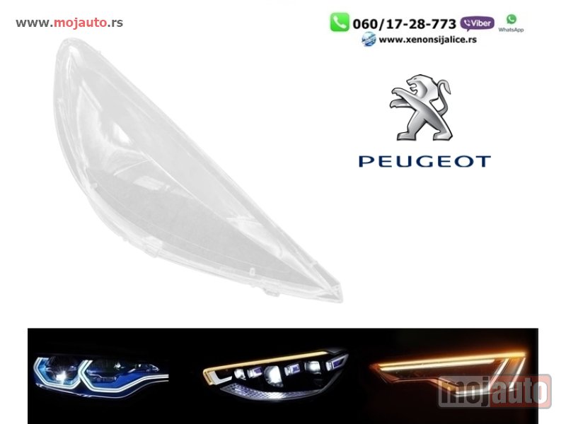Staklo fara staklo za far peugeot 407 04-10