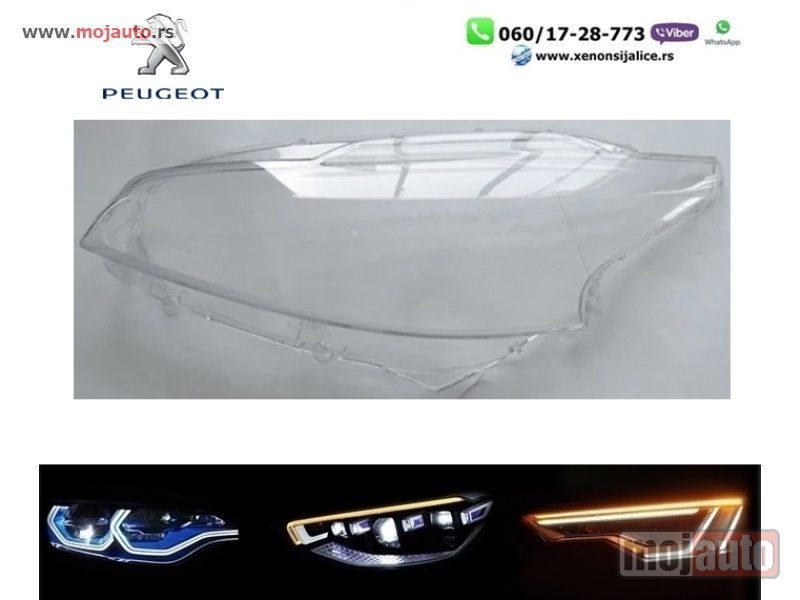 Staklo fara staklo za far peugeot 208 19-