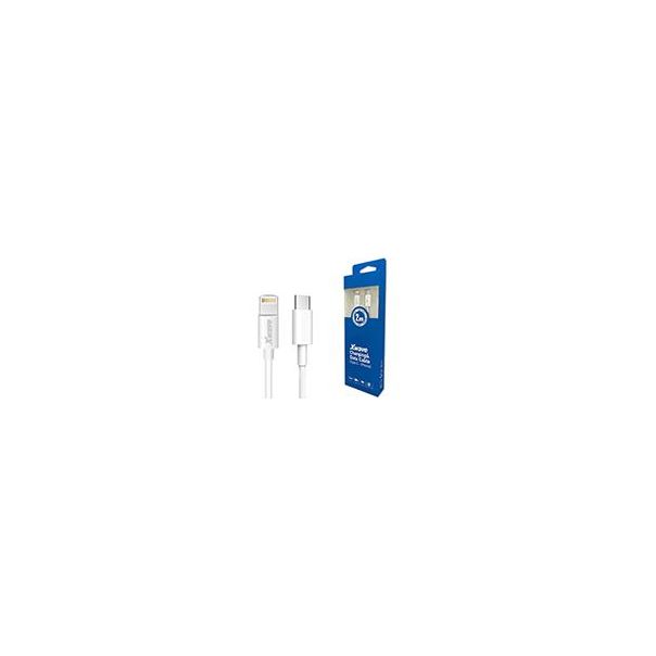 XWAVE Kabl USB Tip-C za IPHONE 2m 3A, lightning aluminium, bela