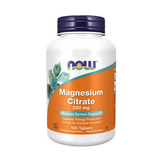 Now Foods Magnesium Citrate 200mg (100 tableta)