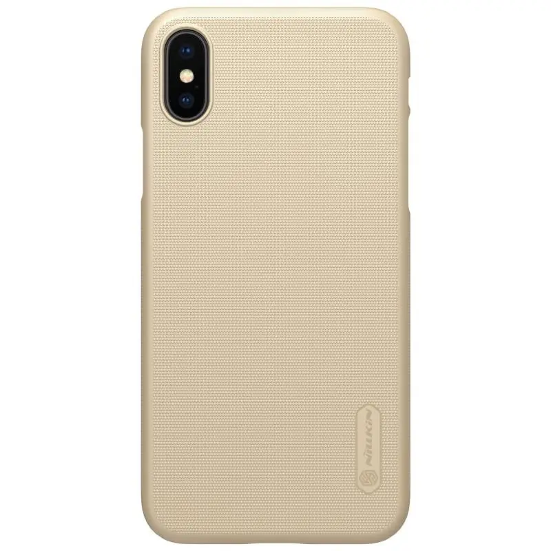 Maska Nillkin Super Frosted Shield za iPhone X/ iPhone XS zlatna.