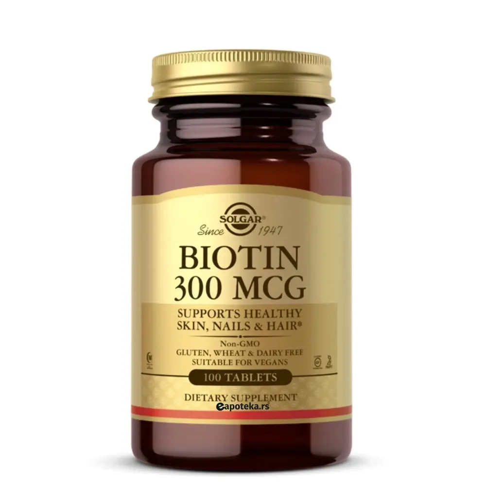 SOLGAR Biotin kapsule 300 μg A100