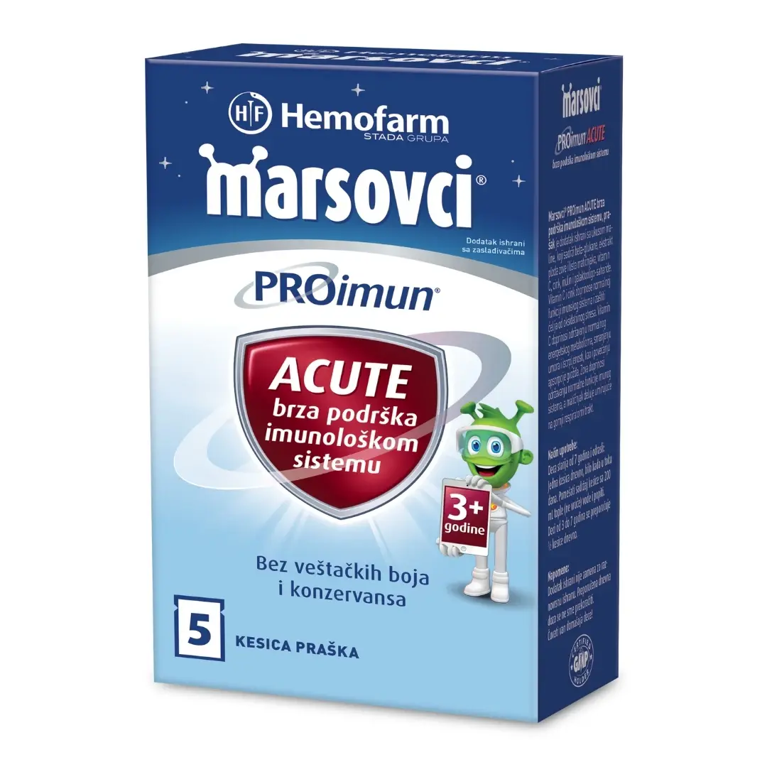 HEMOFARM Preparat za jačanje imuniteta Marsovci Acute PROimun 5 kesica