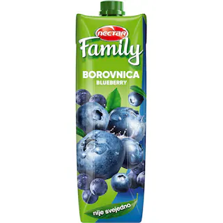 Sok borovnica 40% Family Nectar 1l brik