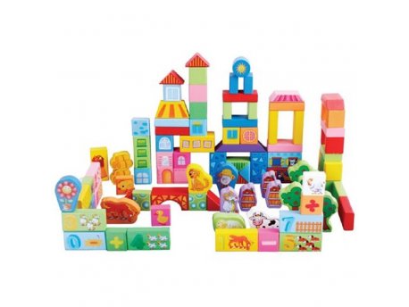 ECO TOYS Edukativne kocke 100KOM - FARMA