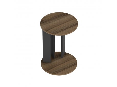 HANAH HOME Pomoćni stočić Ema Walnut Anthracite