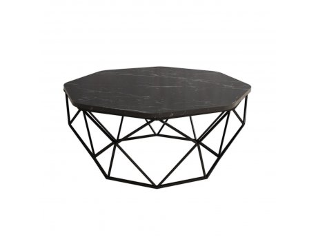 HANAH HOME Sto za dnevnu sobu Diamond Black Marble