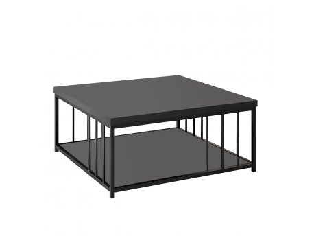 HANAH HOME Sto za dnevnu sobu Zenn Anthracite Black