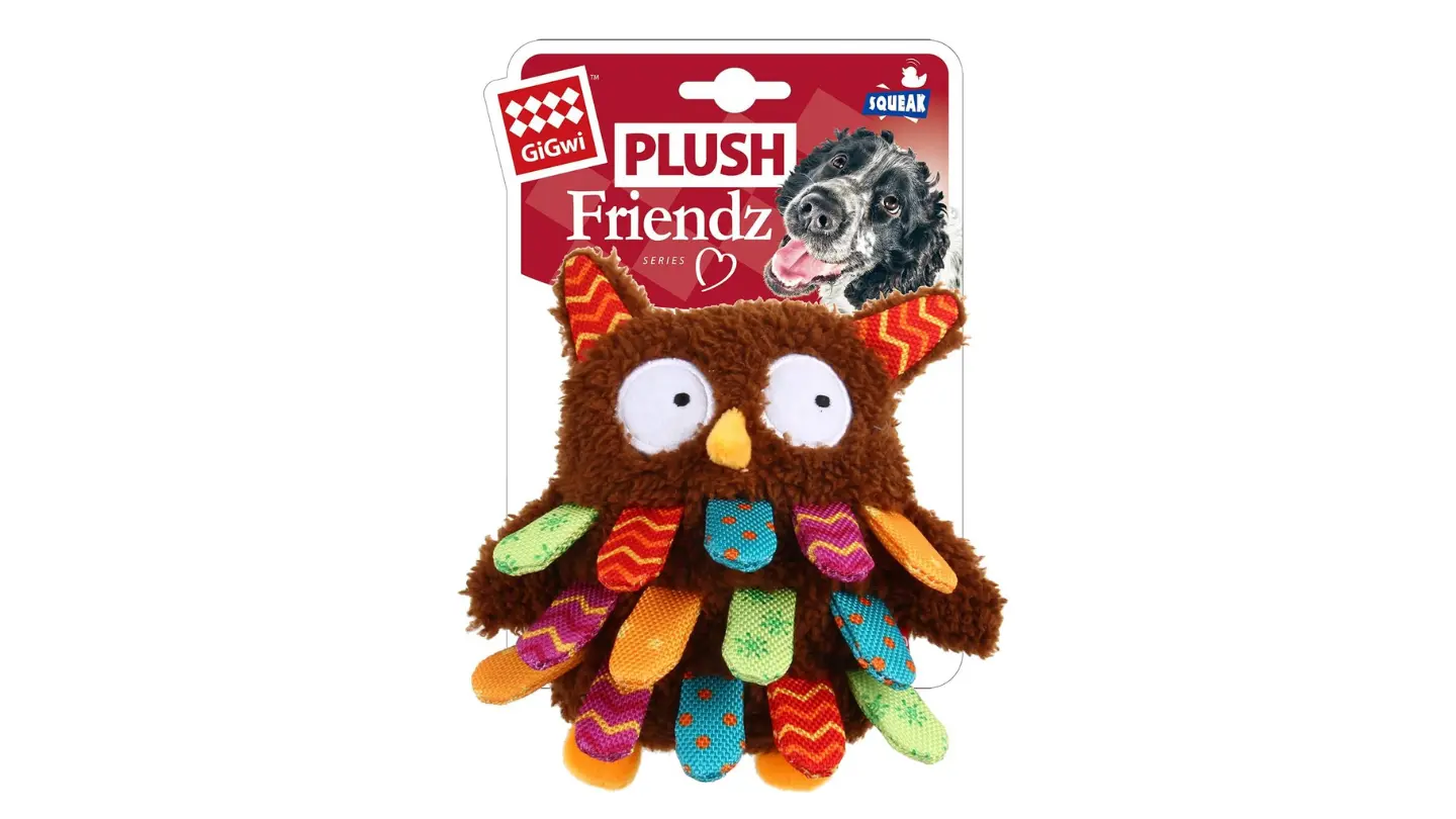 GIGWI Plišana igračka za pse Squeaker Owl