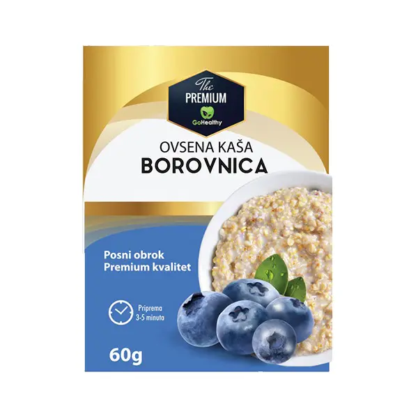 GO HEALTHY Premium ovsena kaša borovnica 60g