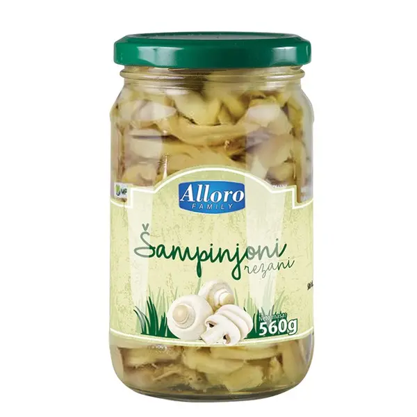 ALLORO Sampinjoni rezani 580ml