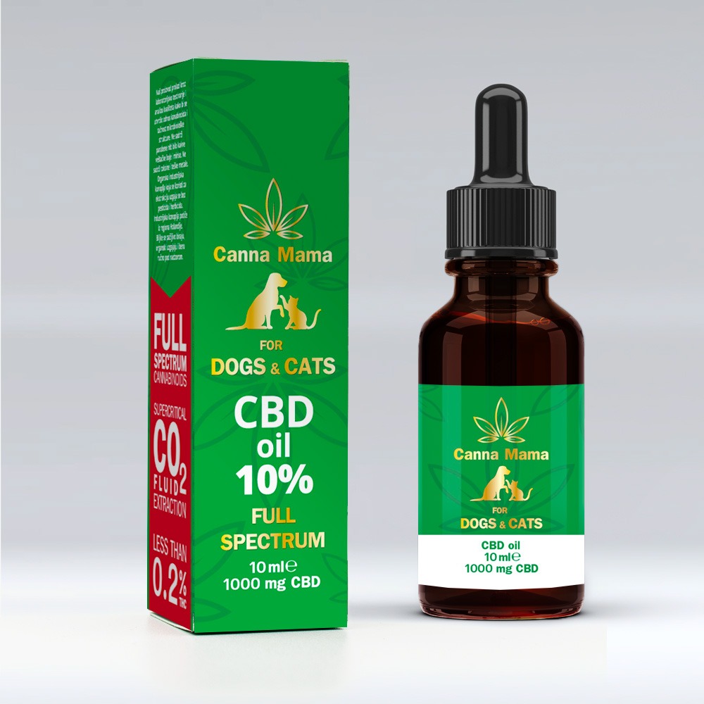 CBD ulje 1000mg – 10ml 10% CBD for Dogs & Cats