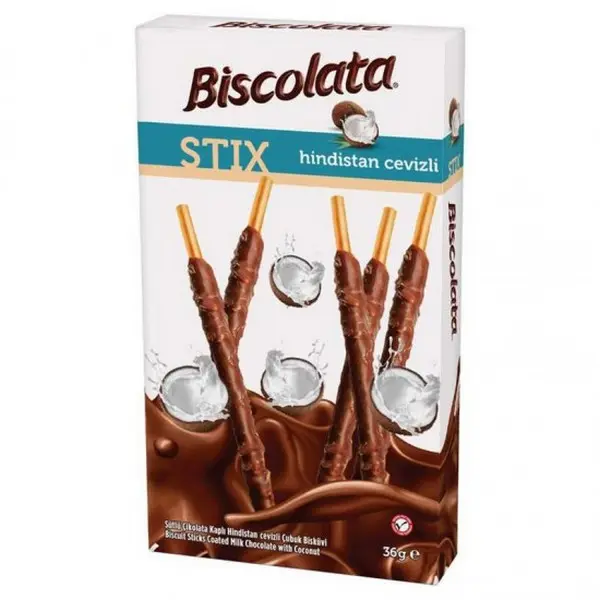 BISCOLATA Stix kokos 32g