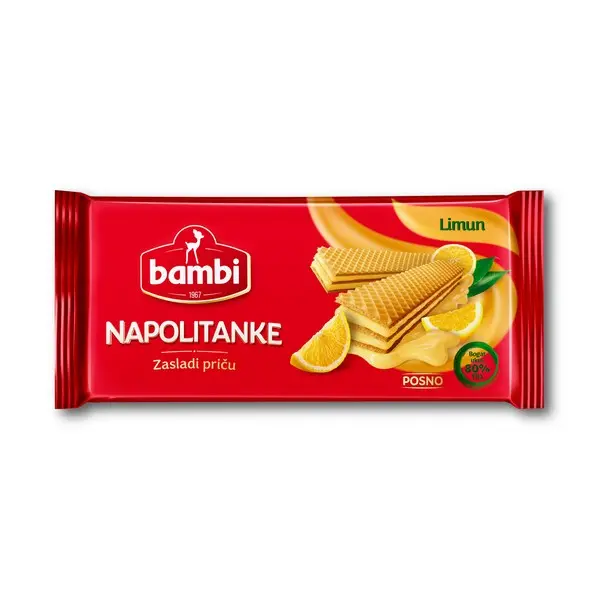 BAMBI Napolitanke Limun 185g