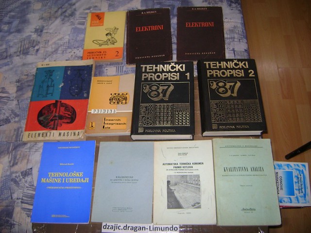 Stručne knjige iz tehničkih oblasti,komplet 11 knjiga