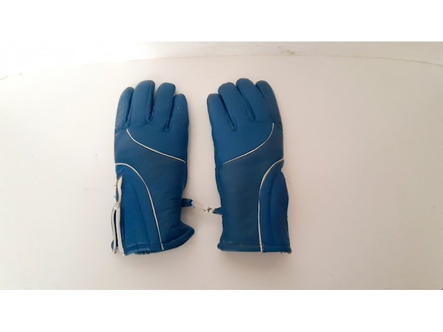 Ski rukavice plave kozne 9cm