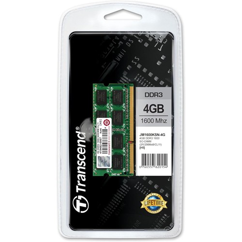 Transcend DDR3 SO-DIMM 4GB 1600MHz JR CL11 204pin | JM1600KSN-4G