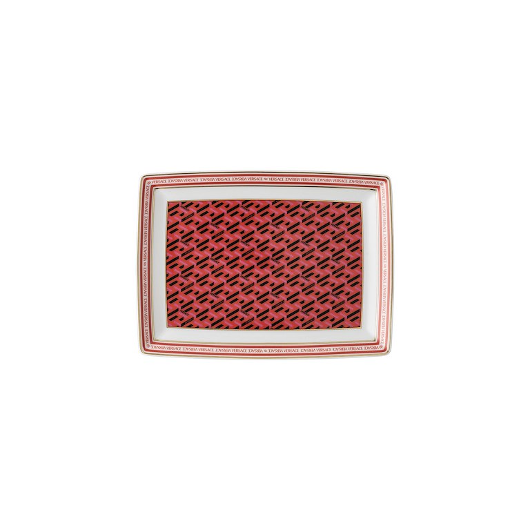 Versace La Greca Signature Red Platter – Tanjir
