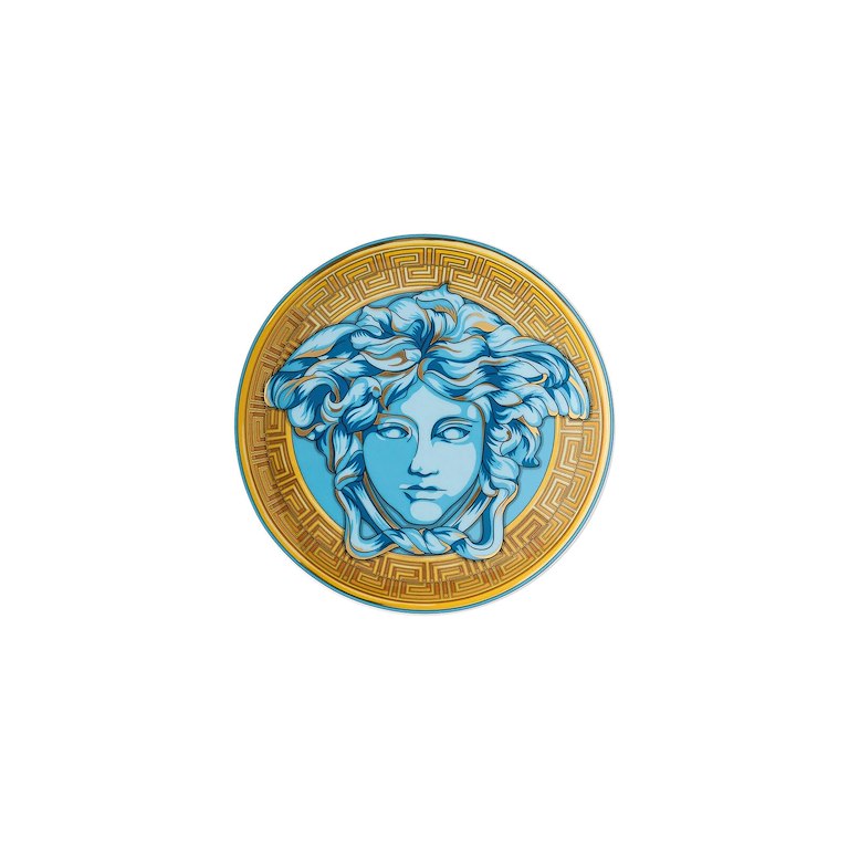 Versace Medusa Amplified Blue Coin Bread and butter plate – Tanjir