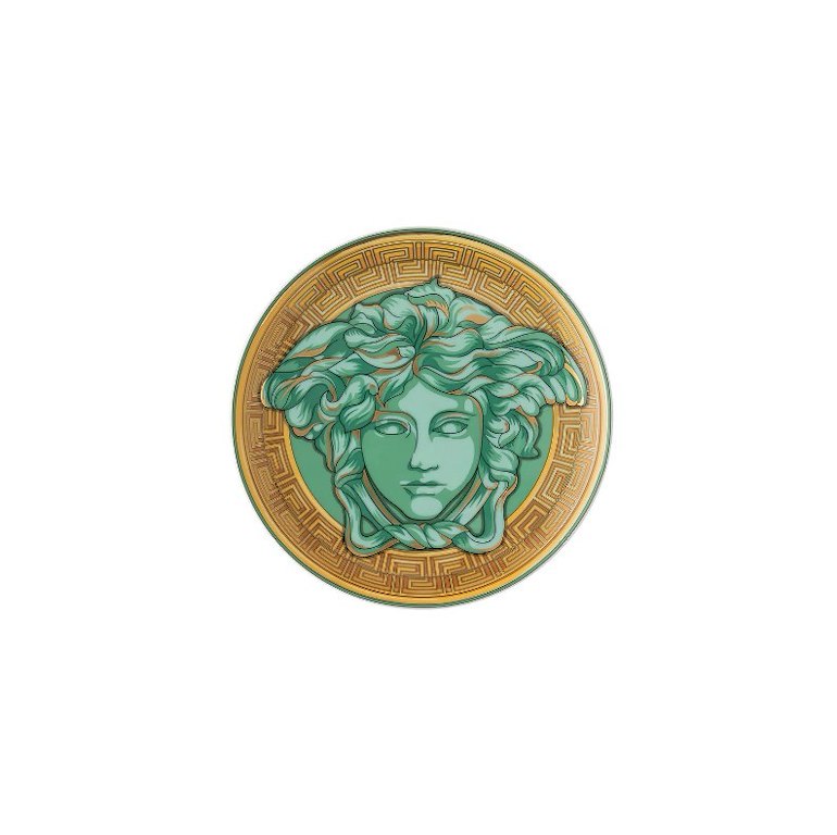 Versace Medusa Amplified Green Coin Bread and butter plate – Tanjir