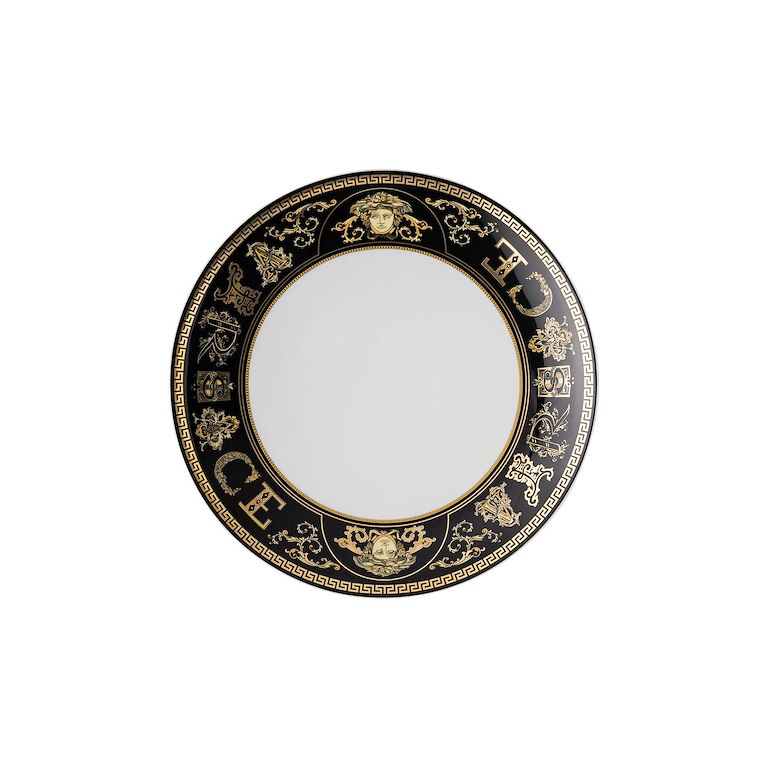 Versace Virtus Gala Black Breakfast plate – Tanjir