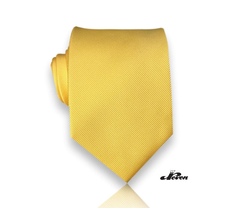 Jednobojna žuta kravata 030