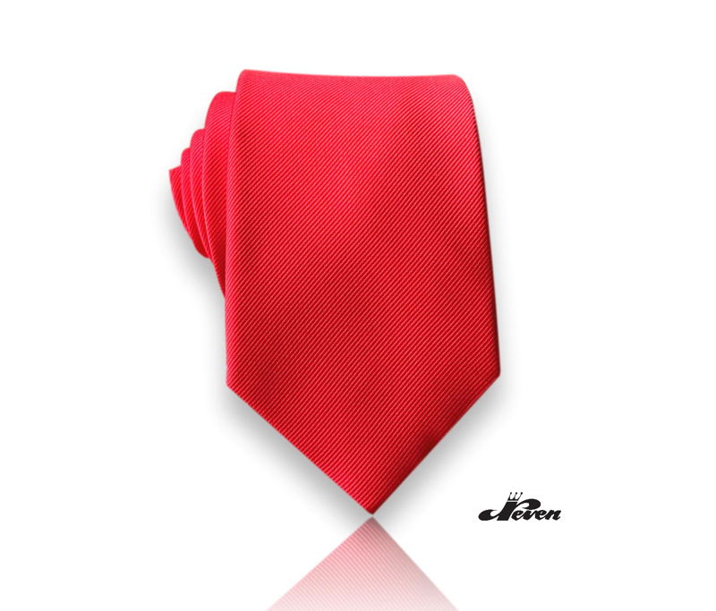 Jednobojna crvena kravata 030