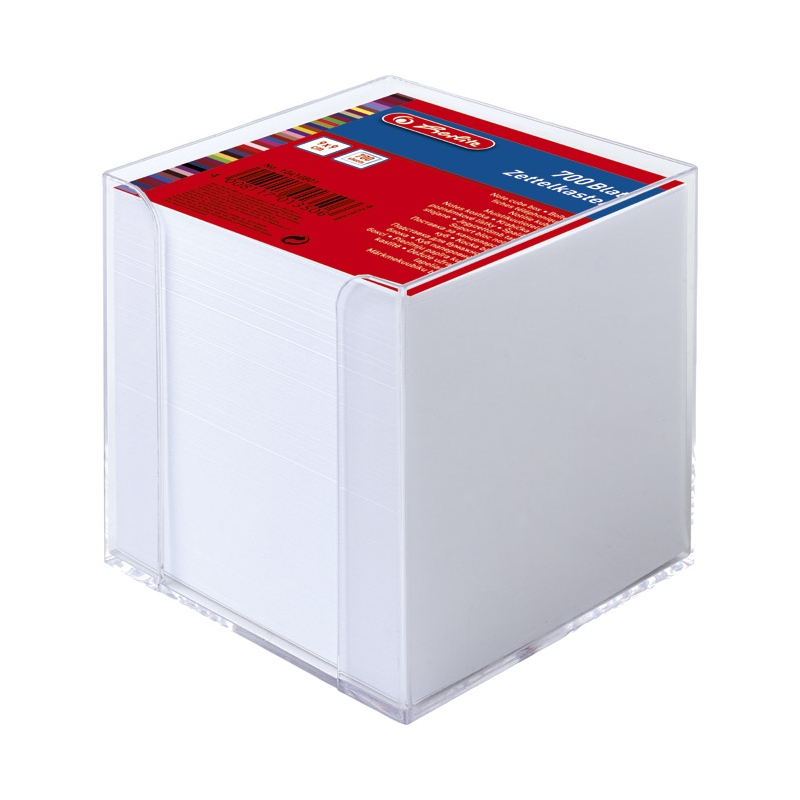 Blok kocka pvc 9x9x9cm+papir beli Herlitz 10410801