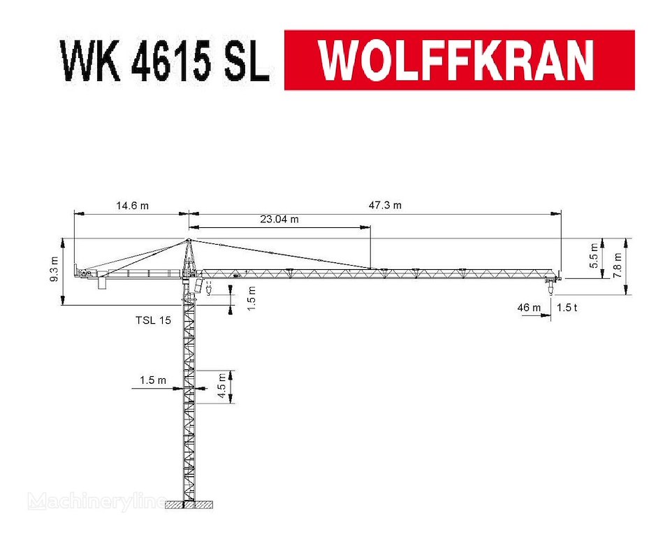 Wolff 4615SL toranjska dizalica