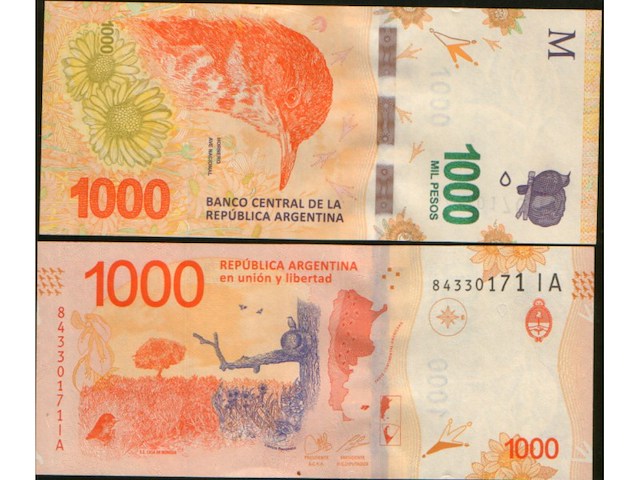 Argentina 1000 Pesos 2022. UNC