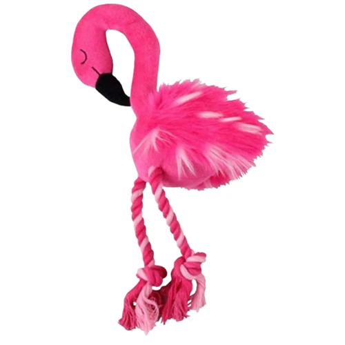 OUTLET PAWISE Igračka za pse Flamingo sa kanapom, zvučna, 12x28cm