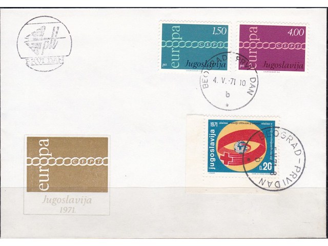 YU 1971 Evropa-CEPT FDC