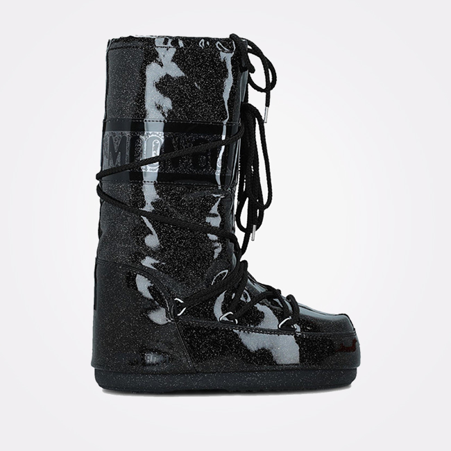 Moon Boot Icon Glitter Black