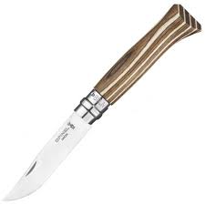 Nož preklopni Opinel Inox 8 Laminiran braon