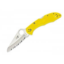 Nož preklopni Spyderco Salt 2 Yellow Serrated