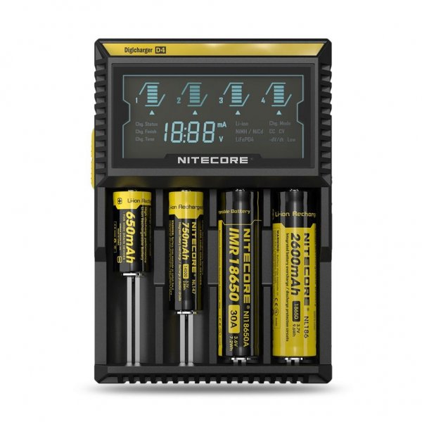 Punjač za 4 baterije sa digitalnim displejom +Nitecore D4