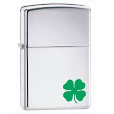 Zippo 24007 High Polish Chrome w/logo A Bit o’ Luck