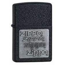 Zippo 363 Black Crackle Pewter emblem