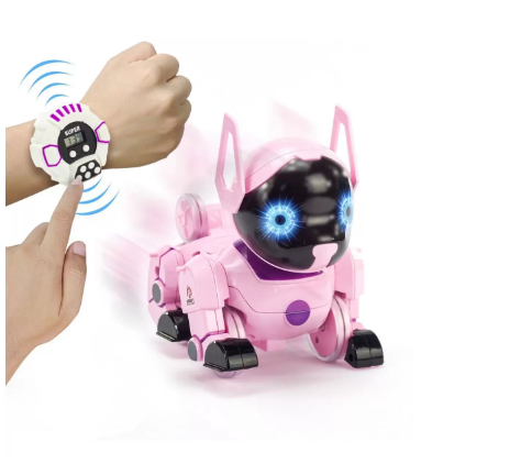 Pametni robot pas + SAT daljinski Stunt Roll Puppy roze