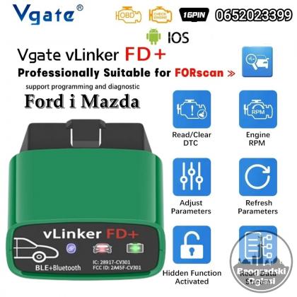 Vgate vLinker FD+ ELM327 V2.2 za Ford i Mazdu, Bluetooth 4.0