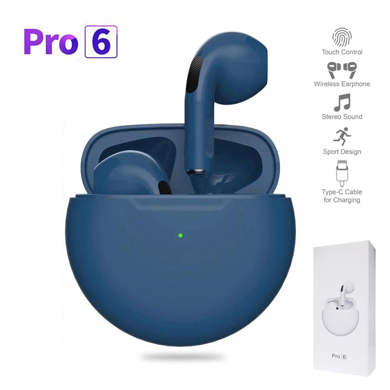 Bluetooth slusalice Airpods Pro6 plave HQ