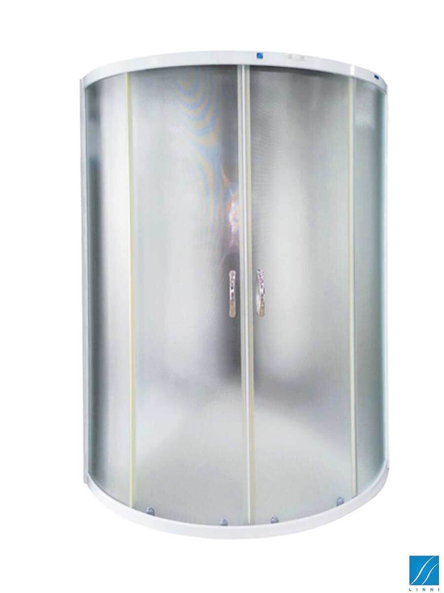 Tuš kabina za duboku kadu Linni Classic beli ram R80x160cm mat staklo 4mm