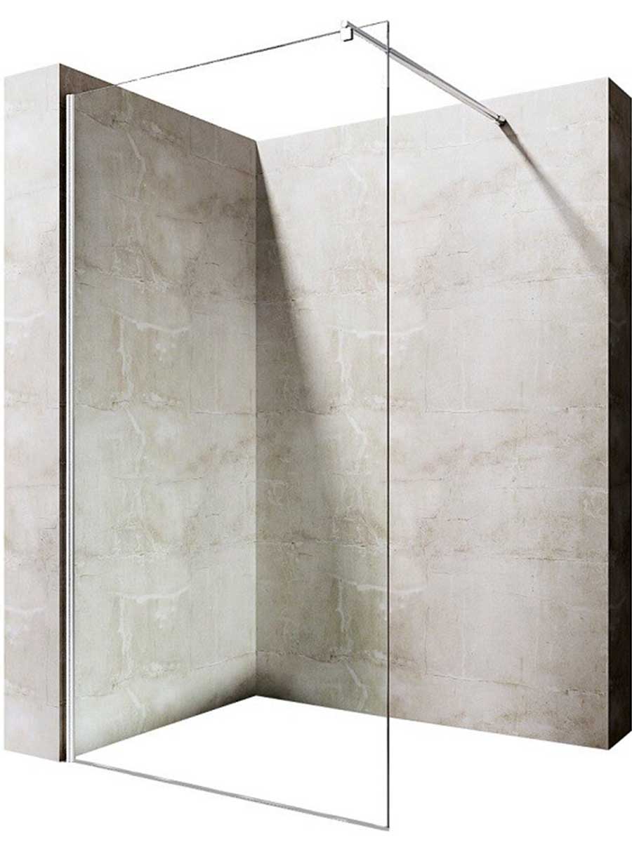 Tuš paravan – stena srebrni profil 90x195cm providno staklo