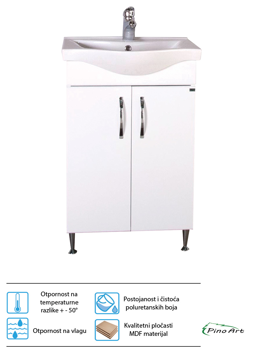 Lavabo sa ormarićem Pino Art Albatros 0361 55cm