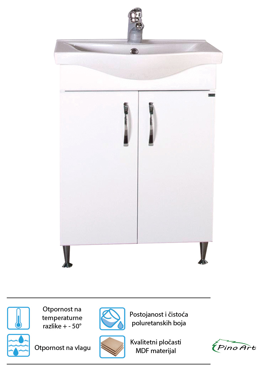 Lavabo sa ormarićem Pino Art Albatros 65cm 0364