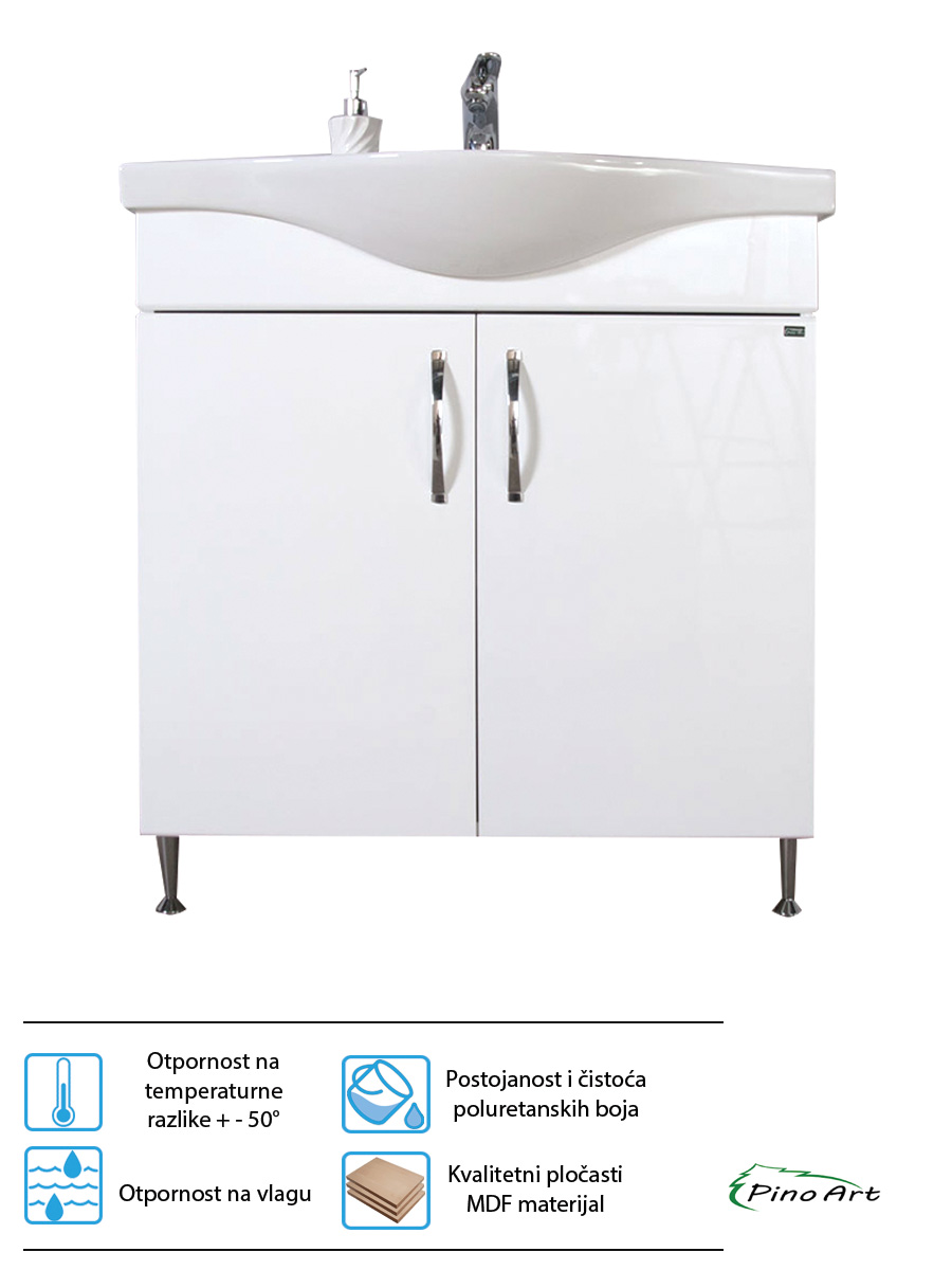 Lavabo sa ormarićem Pino Art Albatros 80cm 0370