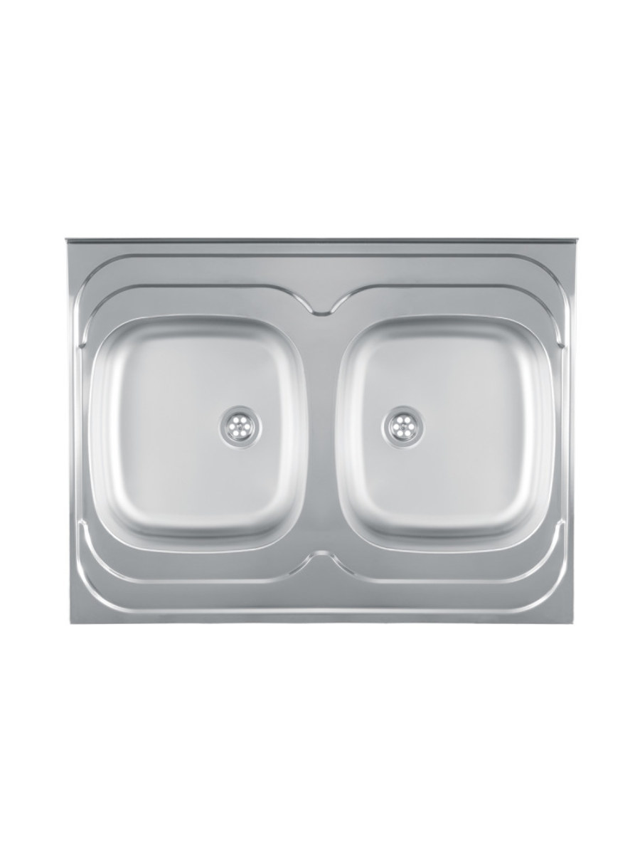 Metalac inox nasadna sudopera Standard dvodelna ø60 80x60cm